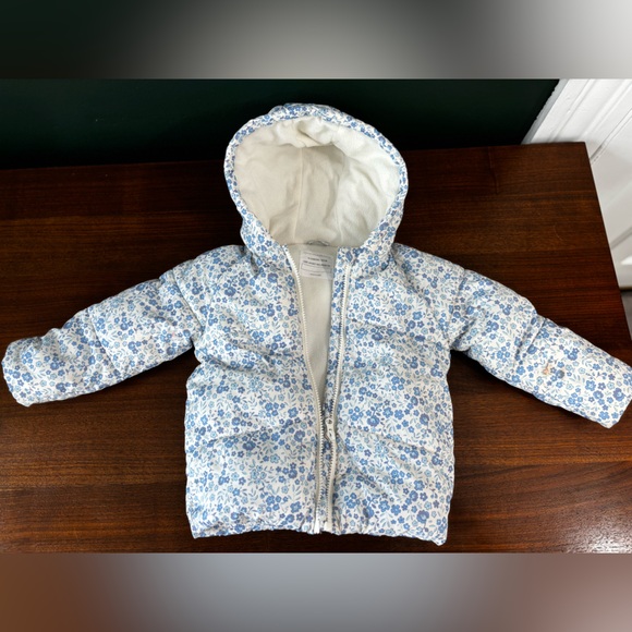 Primark | Jackets & Coats | Primark Blue Floral Kids Puffer Jacket ...